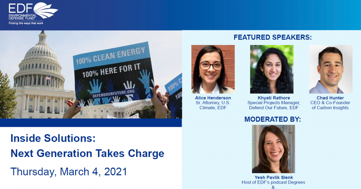 Inside Solutions: Next Generation Takes Charge | Environmental Defense Fund
