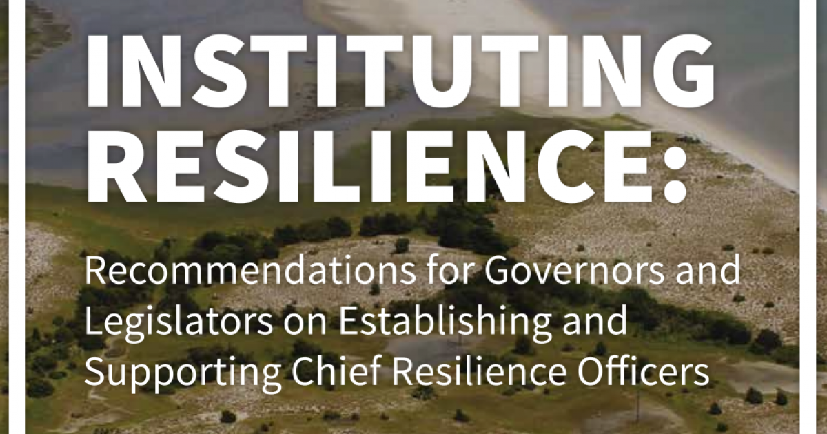 Report Emphasizes How Chief Resilience Officers Can Help States Address ...